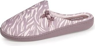 Isotoner Chinelas Chaussons pour femme Petit noeud, Zèbre taupe, 38 EU