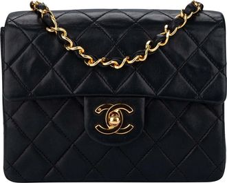 Chanel Crossbody Bags - Chanel Quilted Lambskin 24K Gold Mini Single Flap - Gr. unisize - in Bunt - f&uuml;r Damen