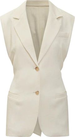 Etro Femme, Vestes, Blanc, Taille: 40 FR Floral-jacquard Vest