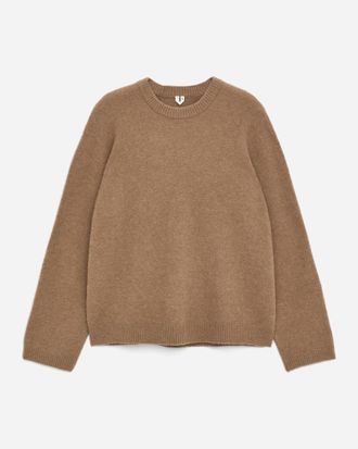 Arket Pullover Aus Alpakawolle Und Wolle -Beige