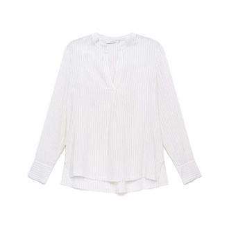 Maliparmi Flie&szlig;endes Streifenhemd - - Blouses & Shirts - Damen - Wei&szlig; - XL