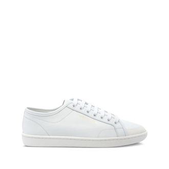 Saint Laurent Wei&szlig;e Schn&uuml;r-Sneakers mit Logo-Print - - Shoes - Damen - Wei&szlig; - 39 EU