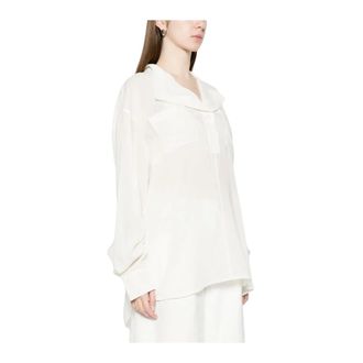 Toteme Chemise oversize boutonn&eacute;e - Femme - Blouses et Chemises - Blanc - Taille: 42 FR