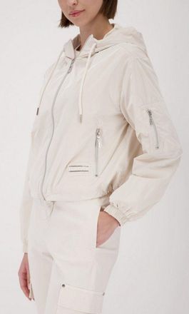 Monari Kurzjacke Basic Glanznylon Regular fit mit Rei&szlig;verschlusstaschen