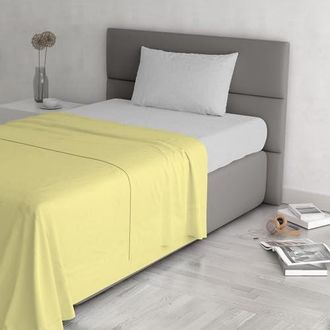 Italian Bed Linen Trend Chic Bettwäsche-Set aus 100% Baumwolle, hergestellt in Italien, französisches Bett, Gelb