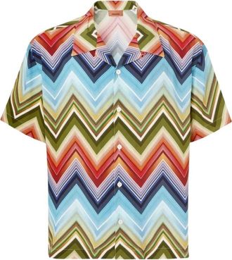 Missoni Homme, Chemises, Multicolore, Taille: M Bowling Shirt