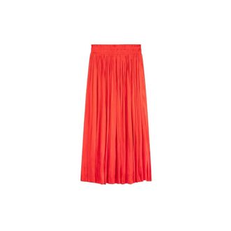 Suncoo Plissee-Satinrock mit elastischem Bund - - Skirts - Damen - Rot - M