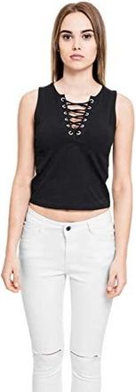 Urban Classics Femme Haut en Dentelle pour Femme Top, Noir (00007)., M EU