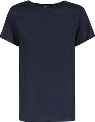 Seventy Femme, Tops, Bleu, Taille: 40 FR T-Shirt Col Rond