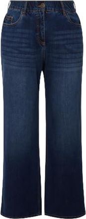 Ulla Popken Weites Bein, 5-Pocket-schnitt, Komfortbund Jean Mary, Jambe Large, Coupe 5 Poches, Taille Confortable, Bleu, 104 Femmes