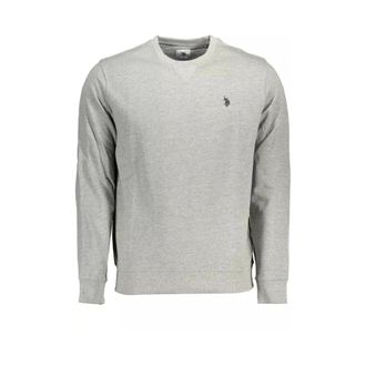U.S.Polo Association U.s. Polo Assn., Homme, Pulls, Gris, Taille: 2XL SweaT-shirt en Coton Gris avec Broderie