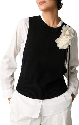 Alessia Santi Femme, Pulls, Noir, Taille: 40 FR Knit Vest