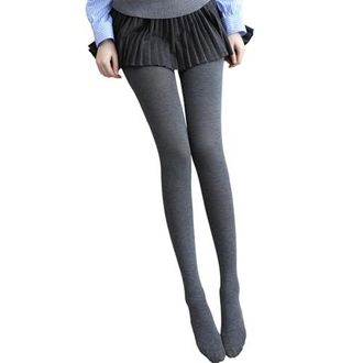 Generic Legging c&ocirc;tel&eacute; taille haute pour lhiver 2026 - Collants thermiques doubl&eacute;s en polaire avec vertical pour plus de chaleur et de confort, gris fonc&eacute;, Ta