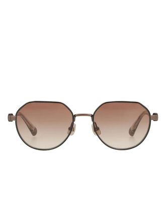 Brunello Cucinelli Sonnenbrille mit rundem Gestell - Rosa