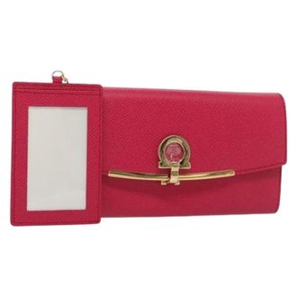 Ferragamo Portefeuille Pre-owned - Femme - Pre-owned - Rose - Taille: ONE Size