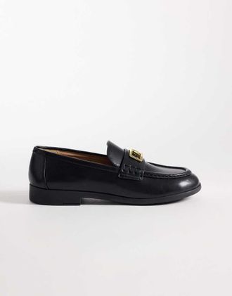 A|X Armani Exchange Maggie - Mokassin-Loafer in Schwarz mit Logo