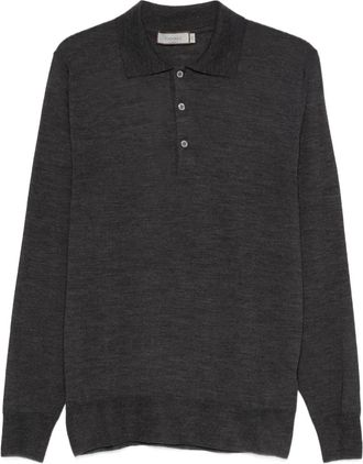 Canali Poloshirt mit Knopfleiste - Grau