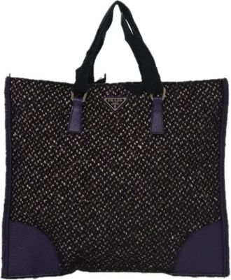 Prada Pre-owned Laine sacs-main - Femme - Pre-owned - Violet - Taille: ONE Size