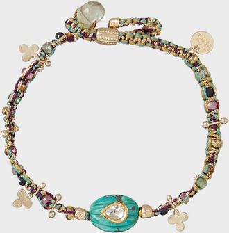 Gerard Darel Bracelet &agrave; pierre tourmalines - KASHA - Argent