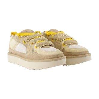 UGG Womens Lo Lowmel Biarritz Sneaker Beige Lambskin