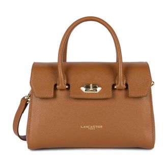 Lancaster Klappenhandtasche mit Metallverschluss - - Bags - Damen - Braun - ONE SIZE