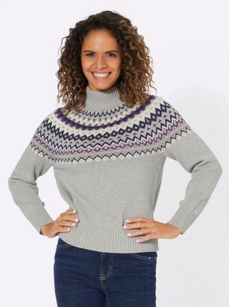 Witt Strickpullover Pullover Langarm Jacquard