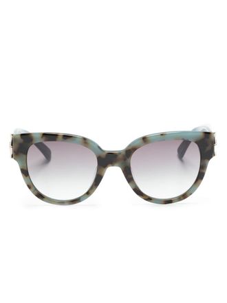 Longchamp lunettes de soleil &agrave; monture papillon - Bleu