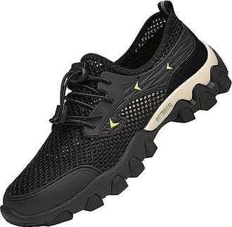 Generic Chaussures de randonn&eacute;e pour homme - Baskets &agrave; lacets - Chaussures de course &agrave; pied antid&eacute;rapantes - Chaussures de trekking en maille - L&eacute;g&egrave;res et res