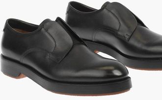 Ermenegildo Zegna COUTURE XXX Laceless Leather Derby Shoes Größe 10,5