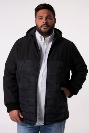 Men Plus Softshelljacke Steppjacke Kapuze Zipptaschen