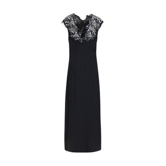 Ferragamo Womens Black Silk Cocktail Dress