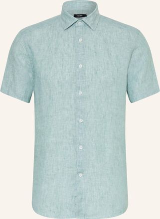 Reiss Reiss Kurzarm-Hemd Holiday Slim Fit Aus Leinen gruen