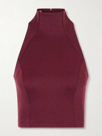 Tolu Coker Haut Raccourci Dos Ouvert En Jersey - Bordeaux