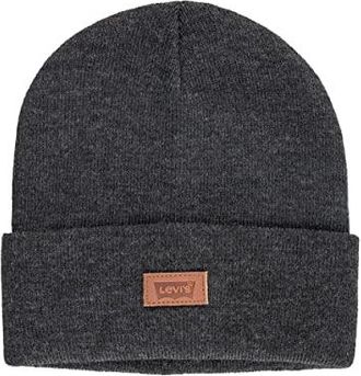 Levi's All-Season Hero Beanie Soft Knit Cuffed Winter Hat, Warm & Comfortable Everyday Style Bonnet, Gris, Taille Unique Mixte