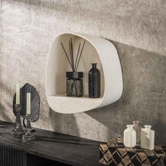 M&S Collection M&s - Etagère murale 44x21x49 cm en marbre composite blanc