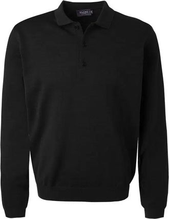 Maerz MAERZ Muenchen Herren Pullover schwarz Merinowolle unifarben