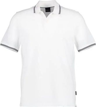 Bugatti Herren Polo-Shirt weiß Baumwoll-Piqué