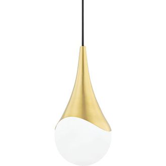Hudson Valley Lighting Hudson Valley - Ariana Petite suspension &agrave; 1 lumi&egrave;re en laiton vieilli