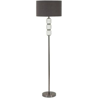 Dmora Stehlampe Bistrita, Bodenlicht, Lampe, Stehleuchte, 43x43 h163 cm, Weiß und Grau - Dmora