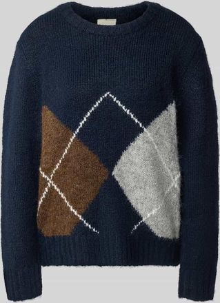 Ichi Strickpullover mit Woll-Anteil und Rundhalsausschnitt