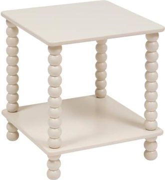 Atmosphera Atmosphera - Table dappoint chamlo Ivoire 40x40cm