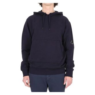 C.P. Company C.p. Company, Homme, Sweatshirts et sweats &agrave; capuche, Bleu, Taille: XL Diagonal Raised Fleece Hooded SweaT-shirt
