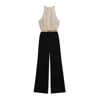 Oltre Femme, Combinaisons et Ensembles, Noir, Taille: 40 FR Ensemble deux pièces avec haut à sequins