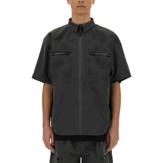 Alpha Industries Short Sleeve Laser Cut Shirt - - Shirts - Herren - Grau - XL