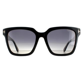 Tom Ford Lunettes de soleil Tom Ford Selby FT0952 01d fum&eacute;e noire brillante polaris&eacute;e