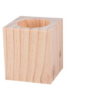 BESPORTBLE TOYANDONA Quadratische M&ouml;belerh&ouml;hungen aus Massivem Kiefernholz 5cm Hohe Tisch und Stuhlbeinerh&ouml;hung mit Abgerundeten Kanten Stabile Basis f&uuml;r Ergonom