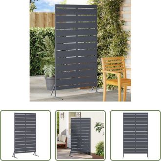 vidaXL Terrassen-Sichtschutz - Sichtschutz Anthrazit 100 x 50 x 180 cm Stahl