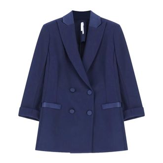 Imperial Giacca Doppio Petto - - Jackets - Damen - Blau - 2XS