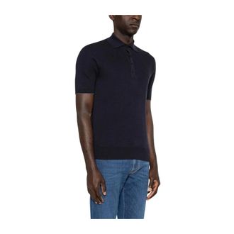 Brunello Cucinelli Homme, Tops, Bleu, Taille: L Polo Lavagna