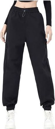 Generic Pantalon de Jogging pour Femme - Imperm&eacute;able - Jambe Droite - Jambe Longue - &Eacute;t&eacute; et Automne - Tendance 2026 - Y2K, L-123 Noir, 4XL